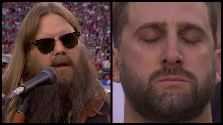 Chris Stapleton Reacts To Eagles Head Coach Crying During National Anthem