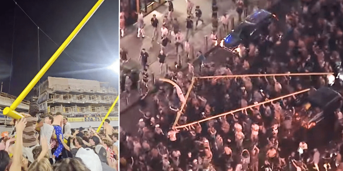 Vanderbilt Fans Steal Goalpost & Throw It In River After Alabama Win