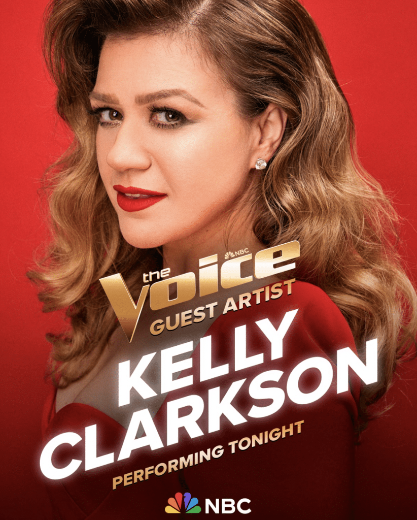 Kelly Clarkson Returns To "The Voice" For Festive Season Finale Performance