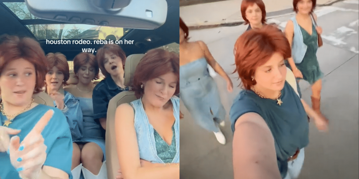Seeing Red: Group Of Reba Doppelgängers Turns Heads At Houston Rodeo
