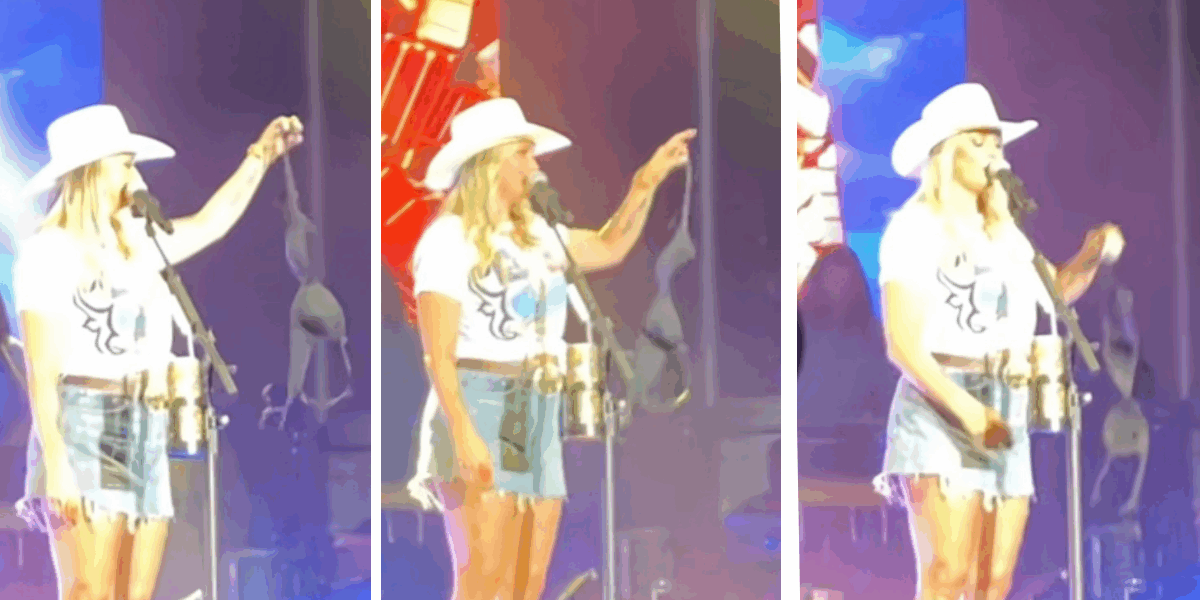 Fan Throws Bra At Miranda Lambert On Stage - See Her Reaction