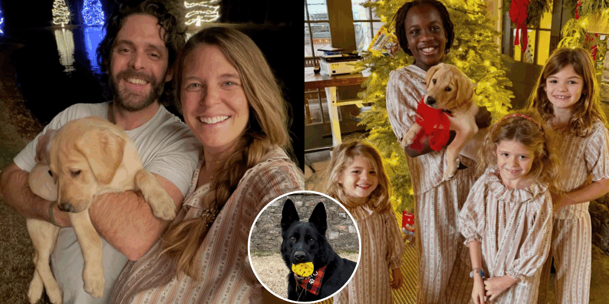 Thomas Rhett & Family Welcome Two New Puppies - See Their Adorable Photos