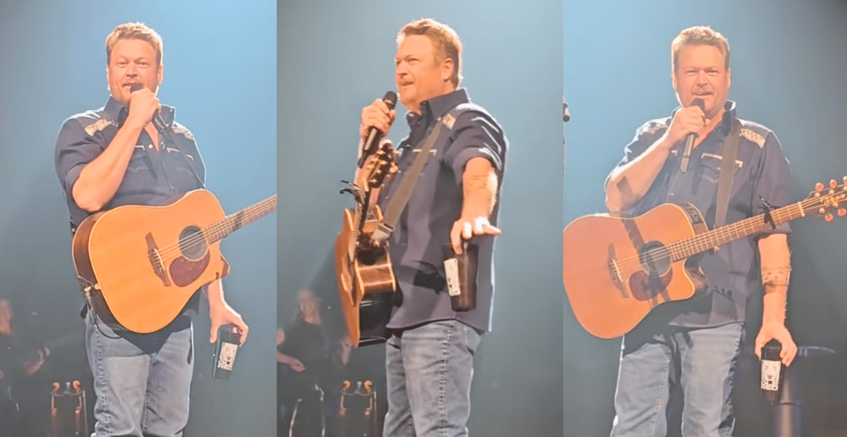 Blake Shelton Stops Mid-Show To Call Out A Fan For Wearing A Luke Bryan ...